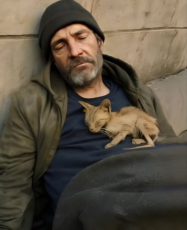 He had no roof over his head, no family to call his own — except for ...